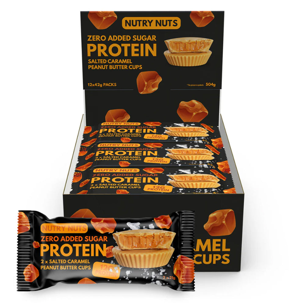 Nutry Nuts Peanut Butter Cups - Salted Caramel (12x 42g)