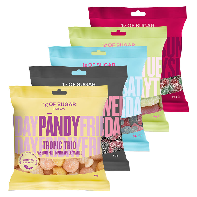 PANDY CANDY (6x50g) – Køb sukkerfri slik hos Muscle House!