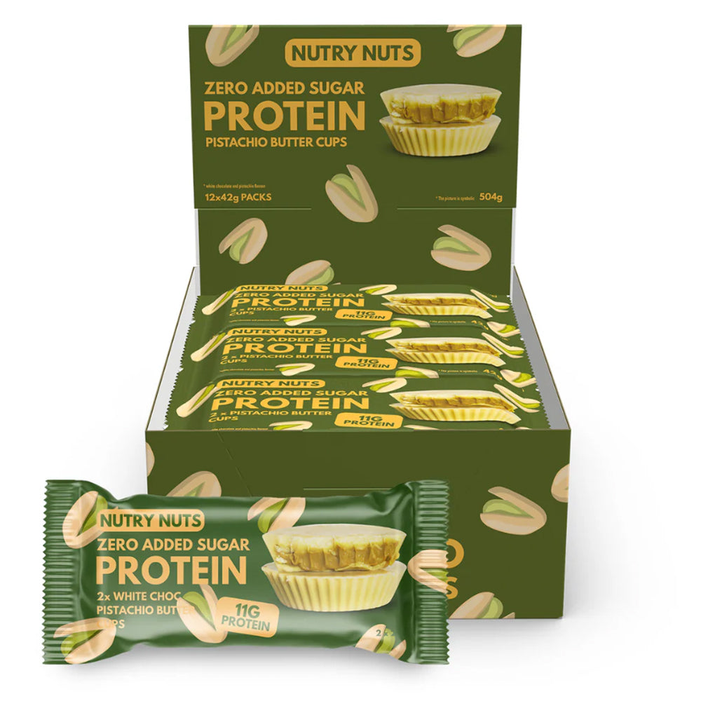 Nutry Nuts Pistachio Butter Cups - White Chocolate Pistachio (12x 42g)
