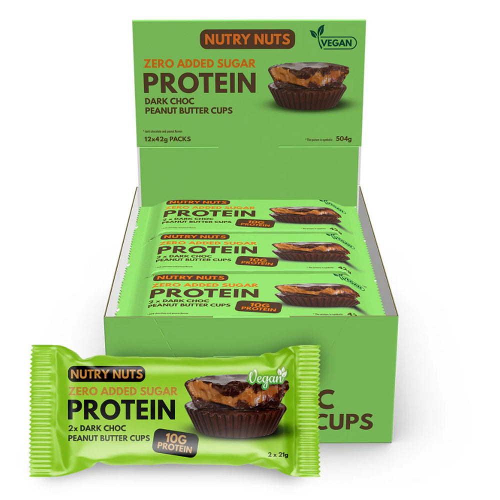 Nutry Nuts Peanut Butter Cups - Dark Chocolate Vegan (12x 42g)