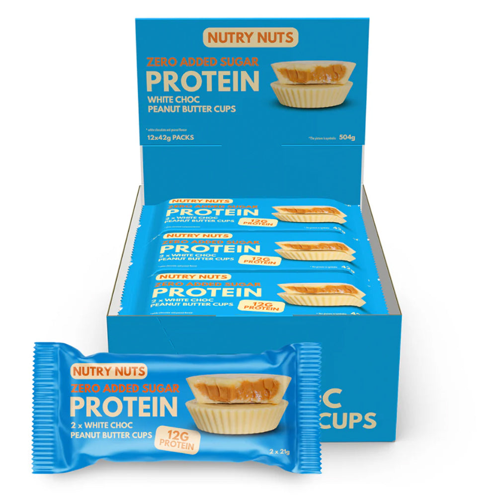Nutry Nuts Peanut Butter Cups - White Chocolate (12x 42g)